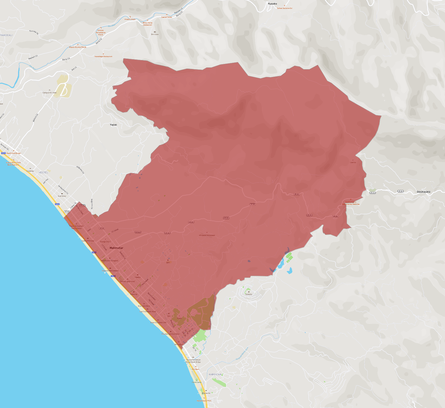 Mahmutlar Mahallesi, Alanya, Antalya - AtlasBig.com